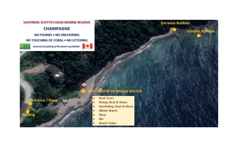 How to reach us at Champagne Beach - Whale Watch Dominica